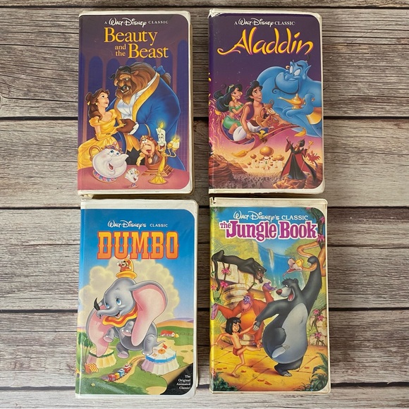 Disney | Media | Disney Vhs Lot Aladdin The Jungle Book Beauty And The ...